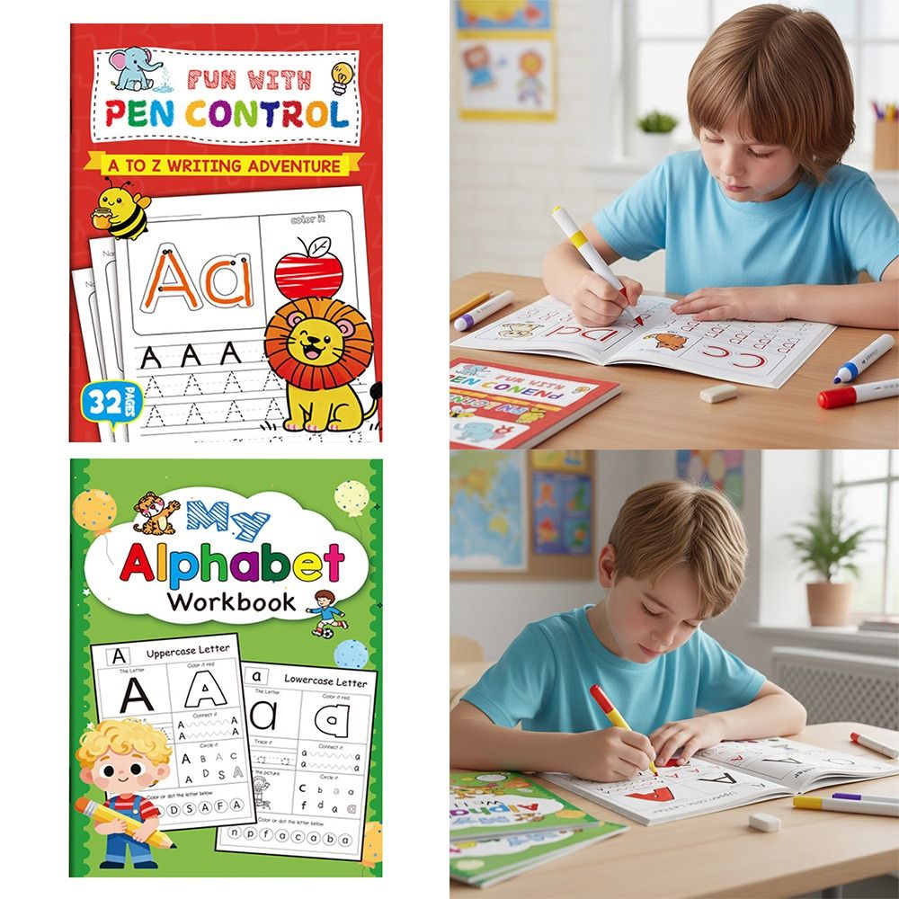 Practical 32/48 Pages A-Z Letter Training Book Colored Tracing And ...