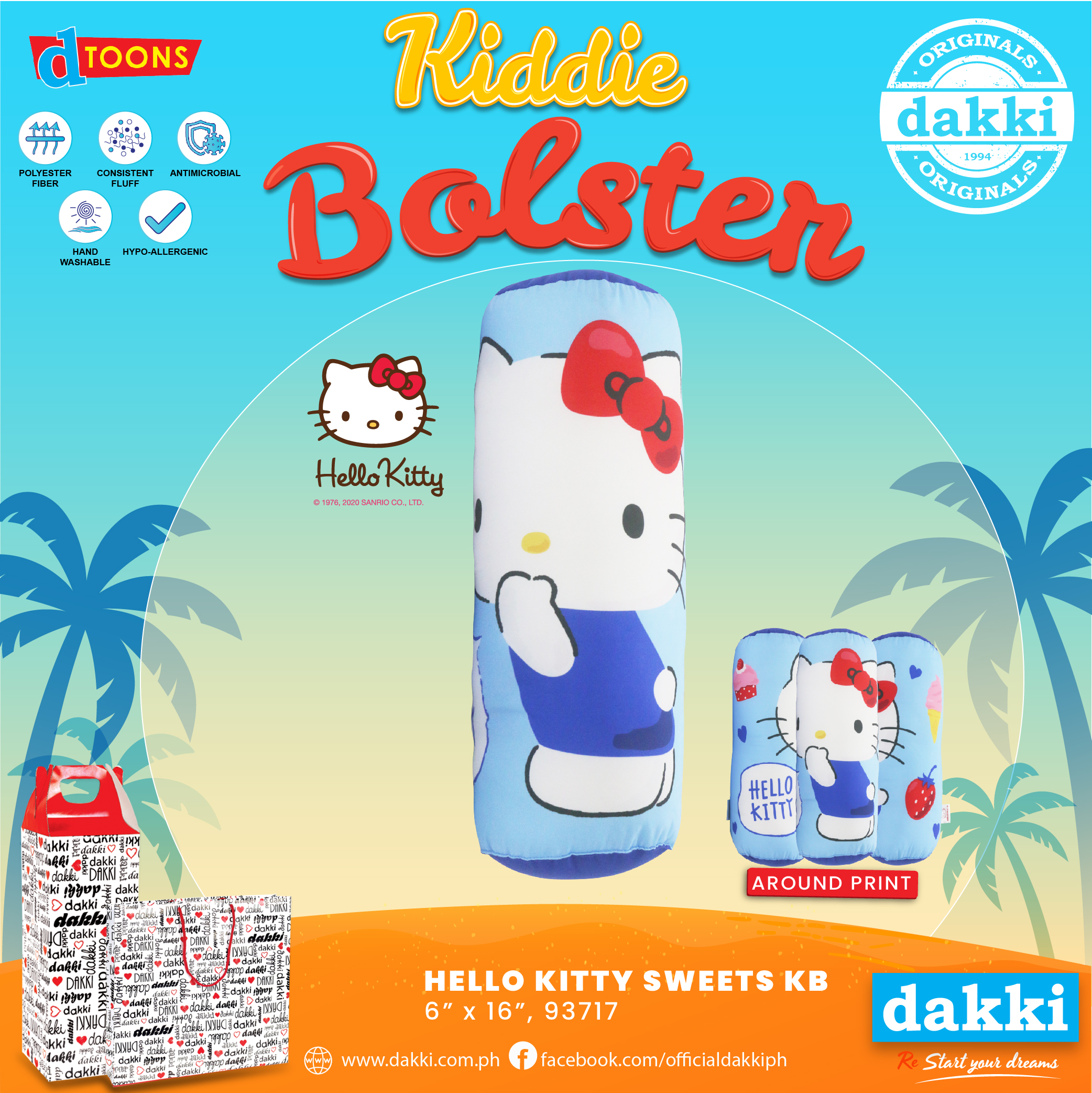 dTOONS Hello Kitty Sweets Kiddie Bolster | Lazada PH
