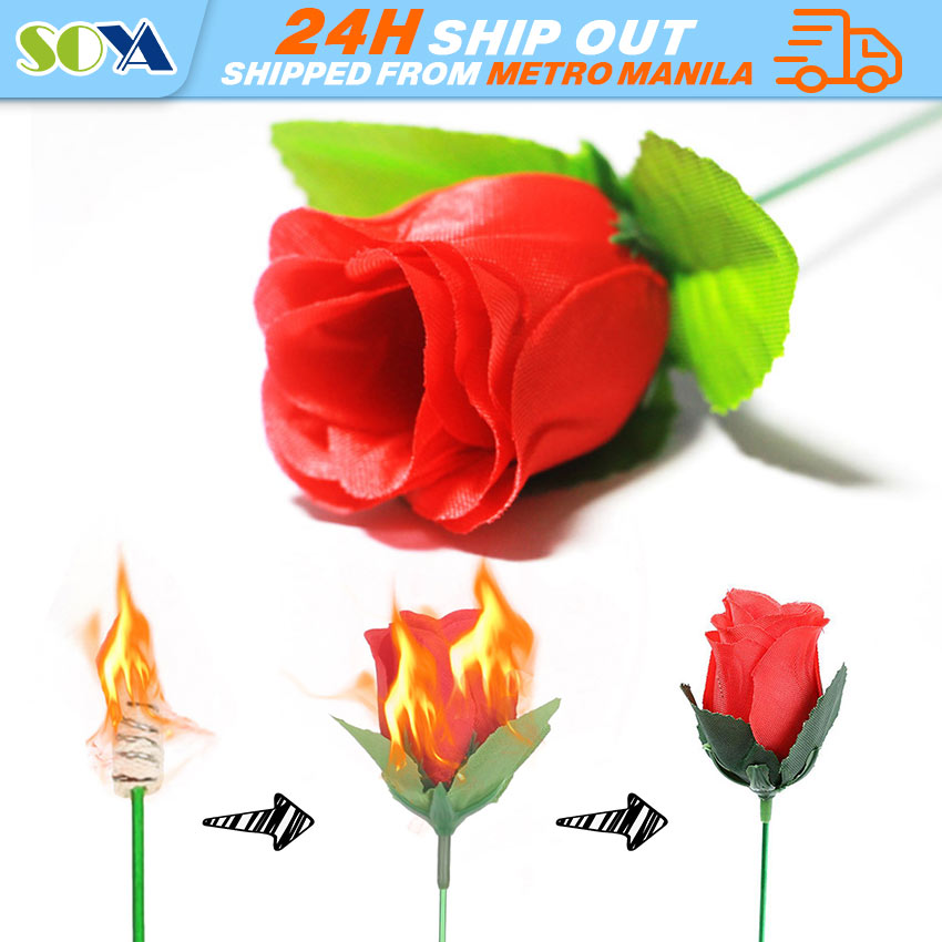 Fire Magic Flower Nituyy Torch To Rose Magic Trick Flame Appearing
