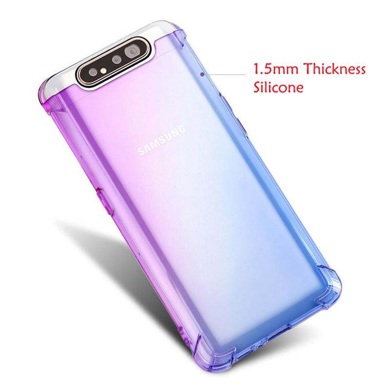 tzmar for Samsung Galaxy A80 Rainbow Aurora Anti-Shock Case Cover Back ...