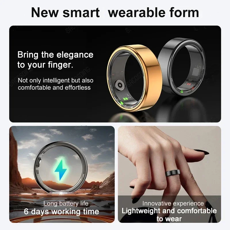 2024 For Xiaomi Smart Ring Multifunctional Steps Health Tracker Sleep Monitor Men Women Smart ...