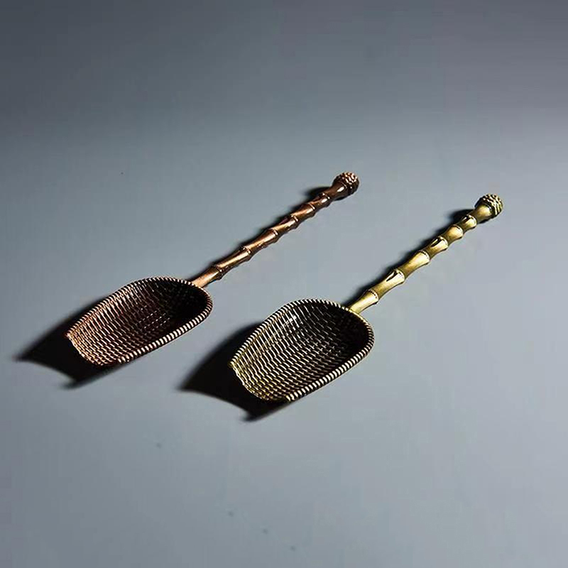 Retro Chinese Style Metal Tea Spoon Kung Fu Tea Ceremony Utensils Tea ...