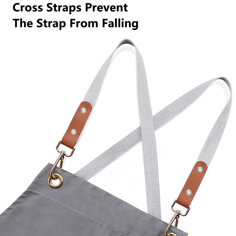 Chef Apron-Cross Back Apron for Men Women,Cooking Aprons with ...