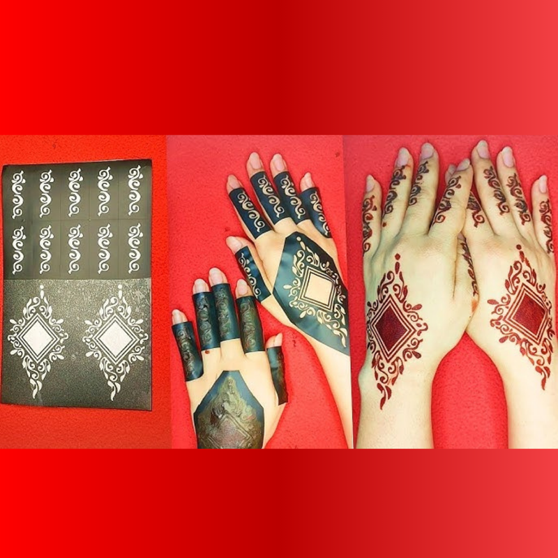 mehandi Stancil Mehndi sticker Designing, mehndi stencils | Daraz.pk