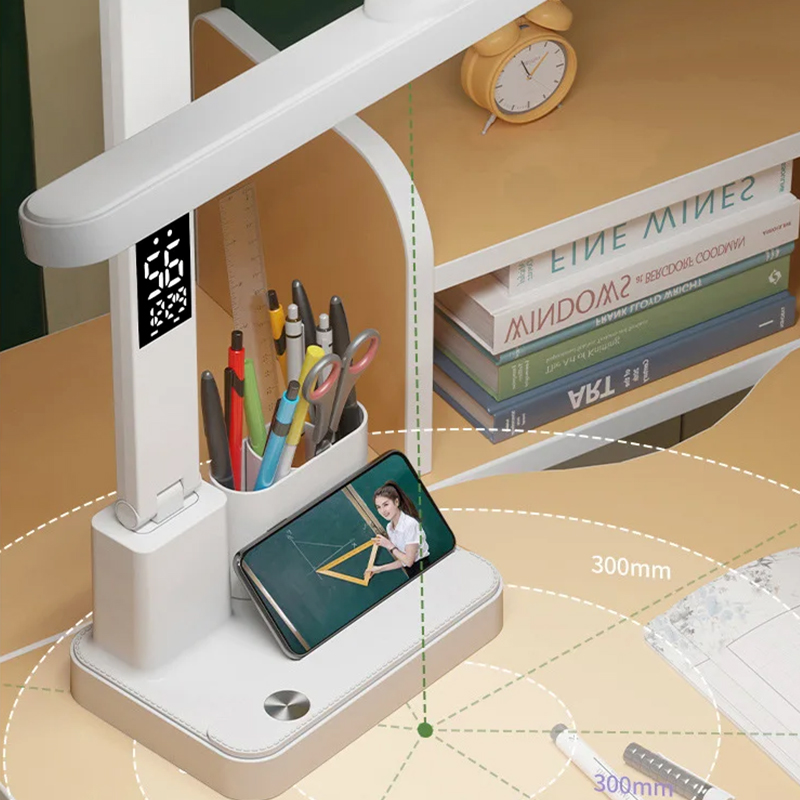 LED Eye Protection Desk Lamp Adjustable Brightness Intelligent Display ...