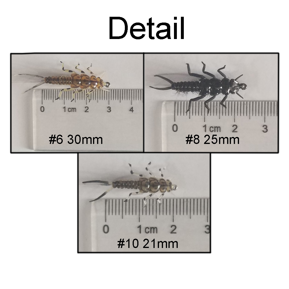 Kid Baby Riverruns Realistic Flies Stone Nymph Flies Colors Trout UV ...