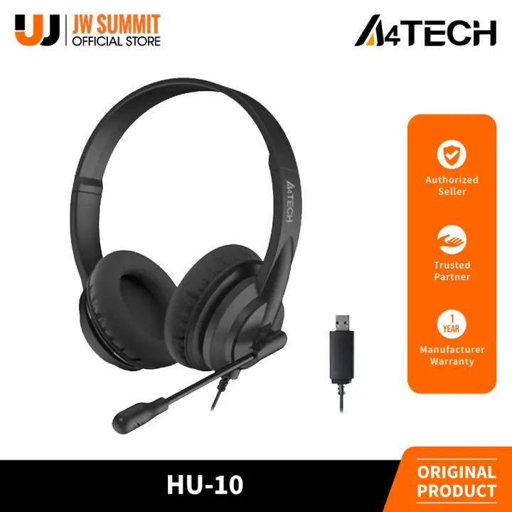 A4Tech HU-10 High Performance USB Headset Black | Lazada PH