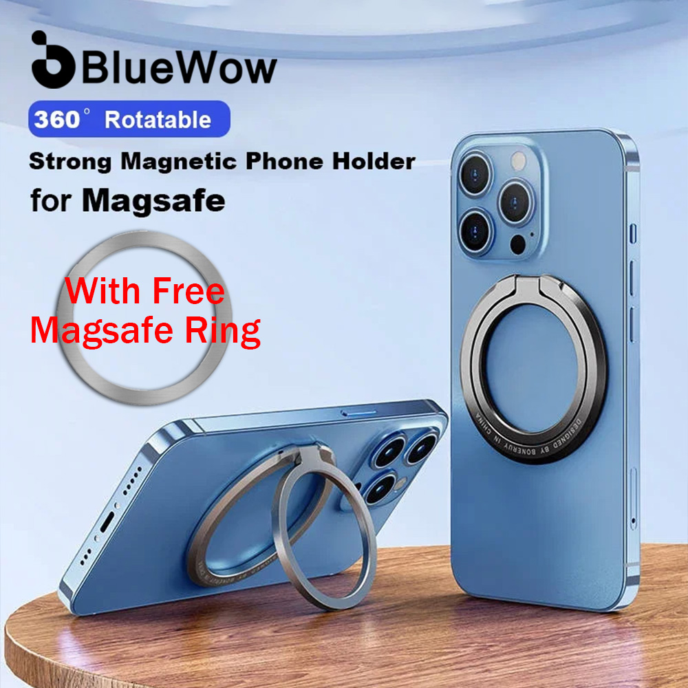 แท่นที่จับโทรศัพท์โทรศัพท์มือถือแบบเซลล์แม่เหล็ก12 13 14ซีรีส์ MagSafe ถอดได้สีน้ำเงินสามารถใส่ ...