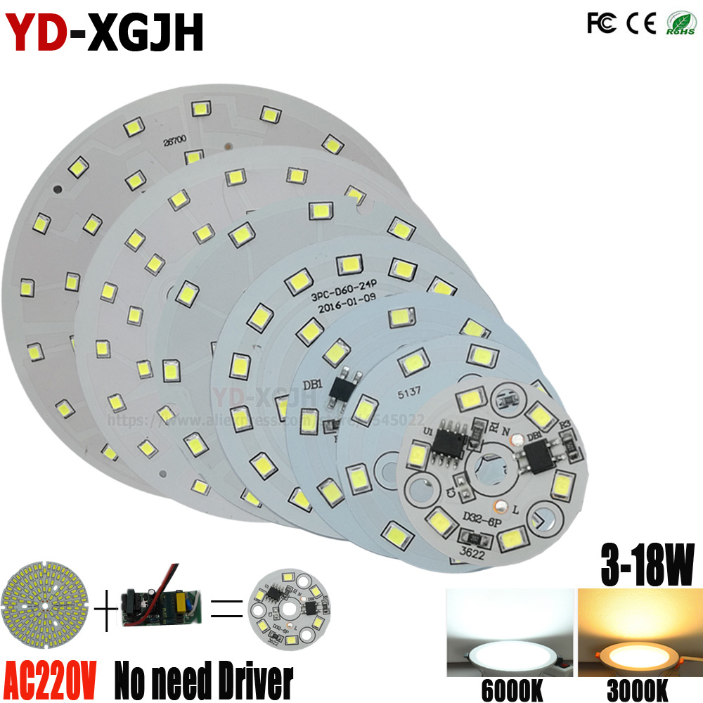 【UrbanNomad】220V 2835 SMD dimmable led pcb plate 3W 5W 7W 12W ...