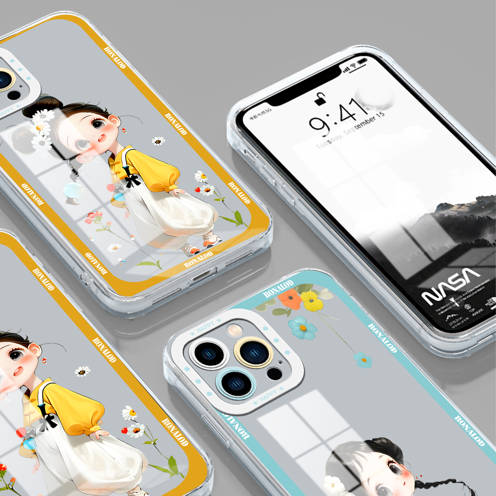 YYDS for Vivo V40 Pro V40 5G Back Cover Cute Gril Transparent Crystal TPU Soft Thin Phone Case ...