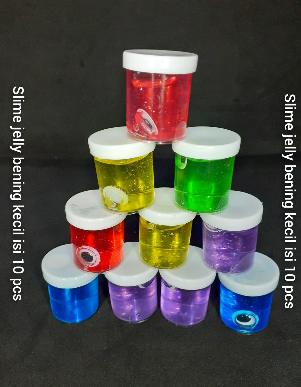 slime kecil jelly bening isi 20 pcs dan isi 10 pcs dengan harga berbeda ...