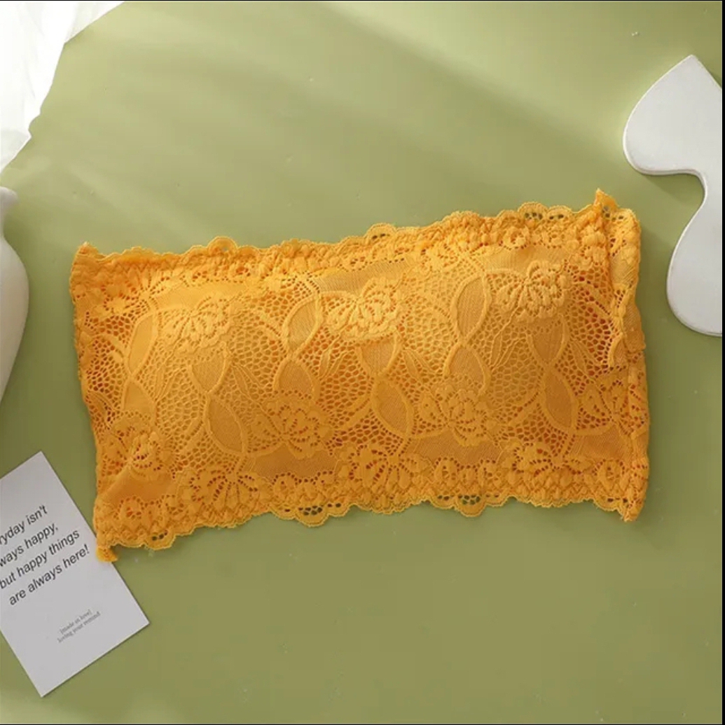 Ladies Floral Lace Thin Removable Padded Strapless Bra with Hook One Size 28 to 34 | Daraz.pk