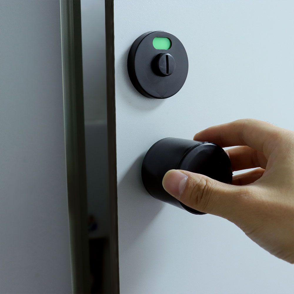 2PCS Public Toilet Bathroom Round Shape Handle Plastic Partition Handle ...