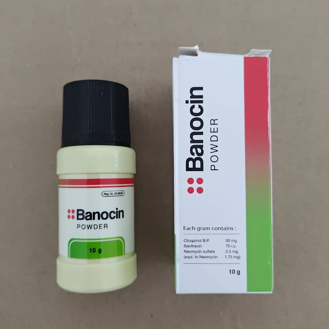 Ori Thai Banocin Powder 10g 伤口药粉 班诺霉素粉10克 Thailand Banocin Powder 10g ...