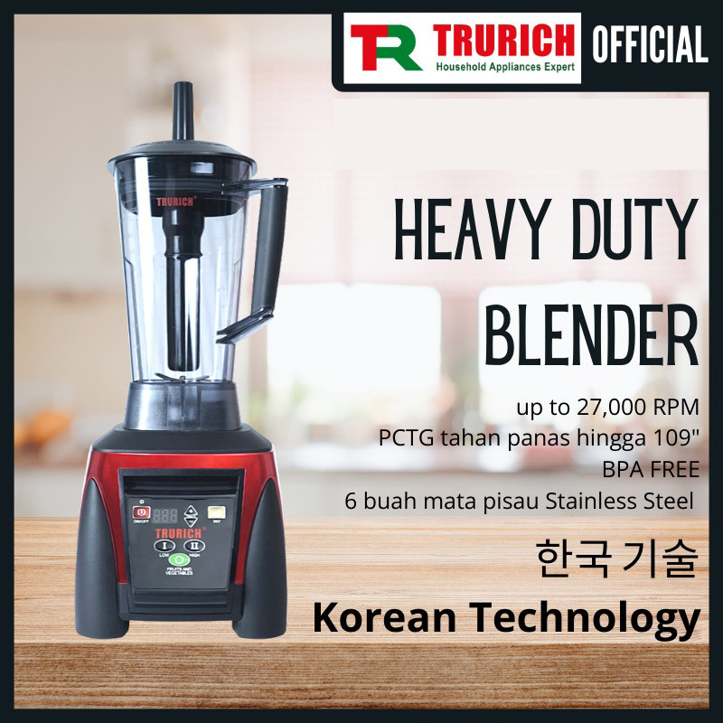 Trurich Heavy Duty Blender High Speed 27.000 RPM dan Bonus | Lazada Indonesia
