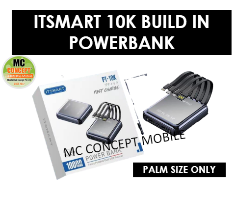 (SG) ITSMART 10K BUILD IN POWERBANK PALM SIZE EASY CARRY | Lazada Singapore