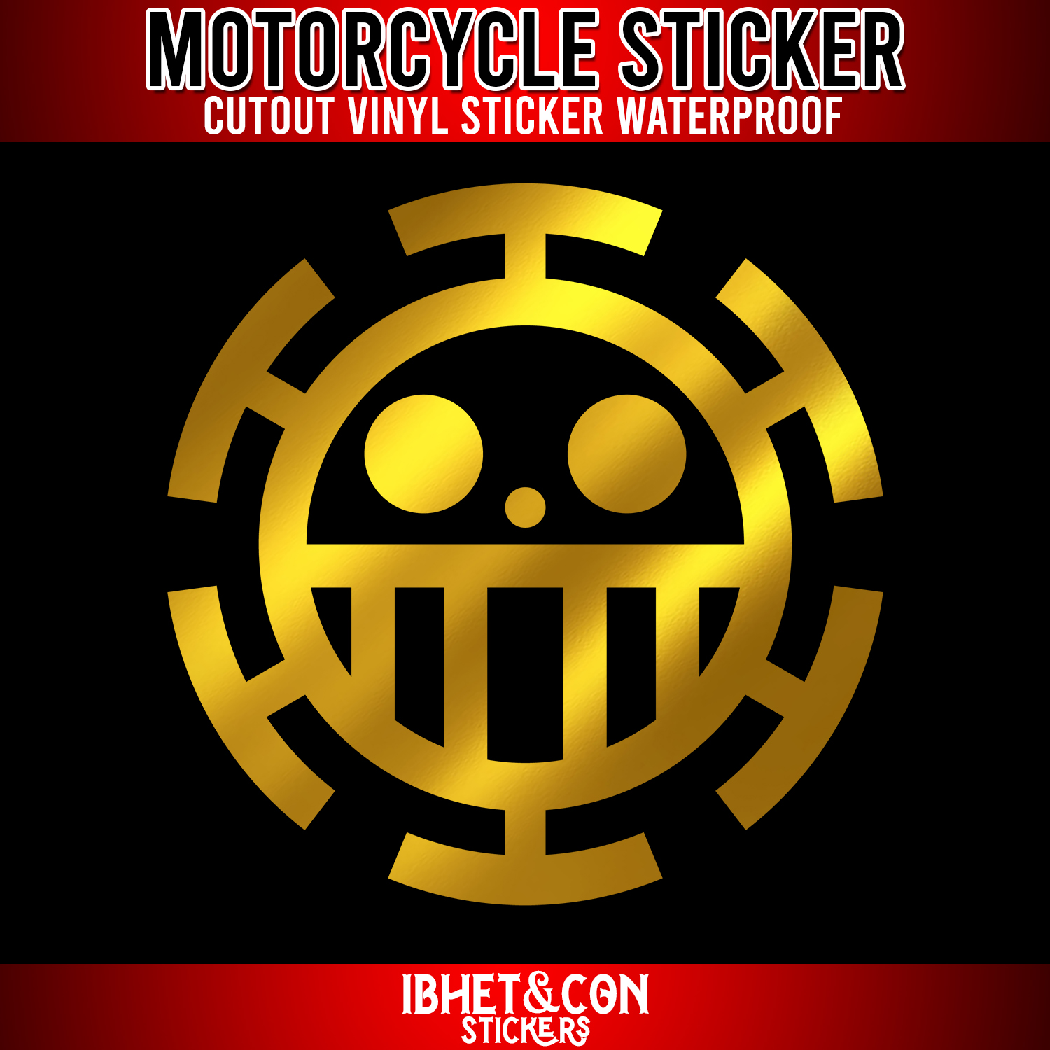 Sticker ONEPIECE (trafalgar logo) (3.5x 3.5inches) Waterproof Vinyl ...