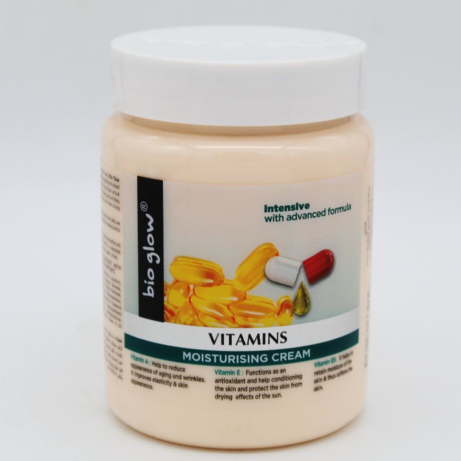 Bio Glow Vitamins Moisturising Face & Body Cream 500ml Body Lotion ...
