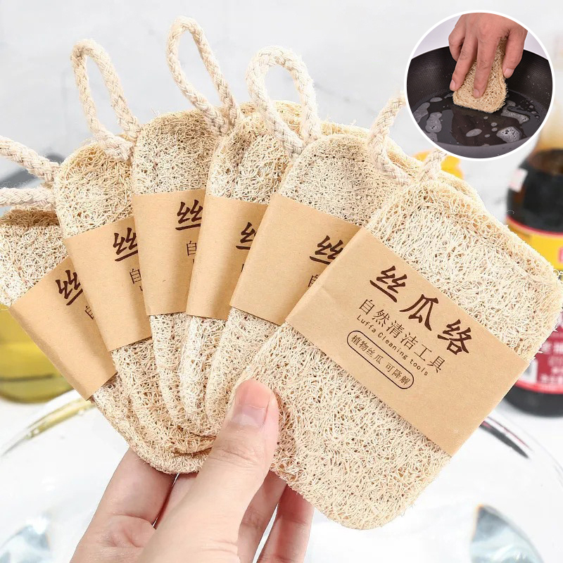 Loofah Dish Towel Does Not Hurt The Pan Sponge, Oil Stain Removing ...