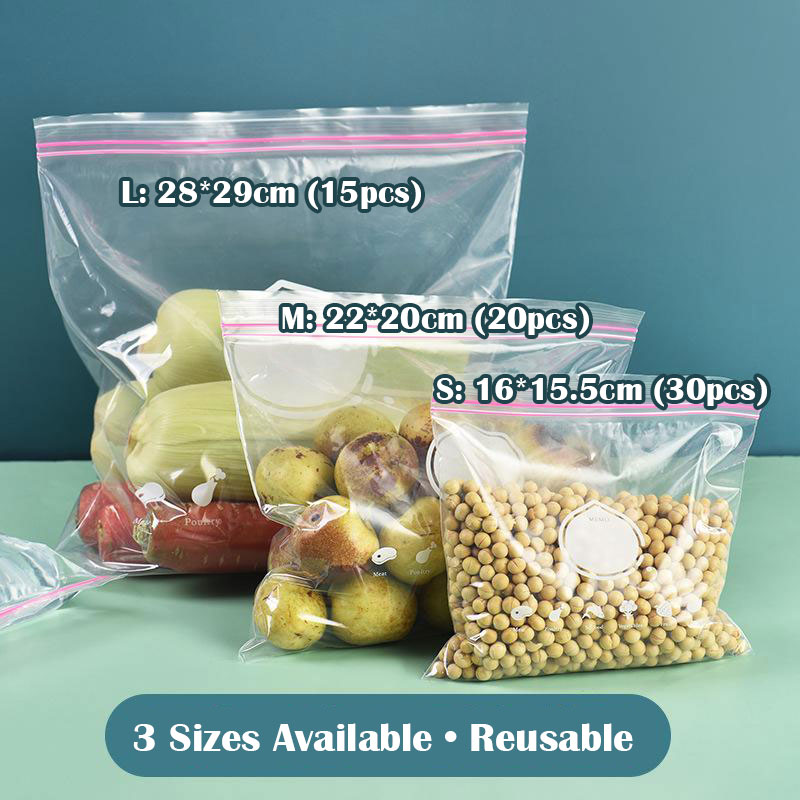 Refrigerator Fresh bags Resealable Zip Lock Bag / Storage Bag | Lazada ...
