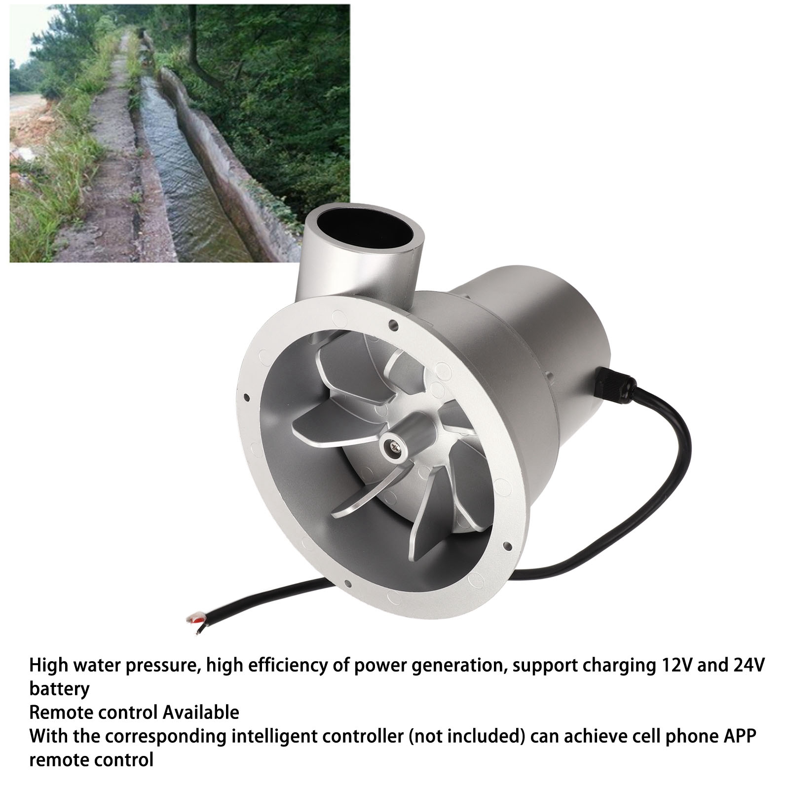 Water Hydro Generator Mini Water Turbine Hydroelectric Generator Remote ...