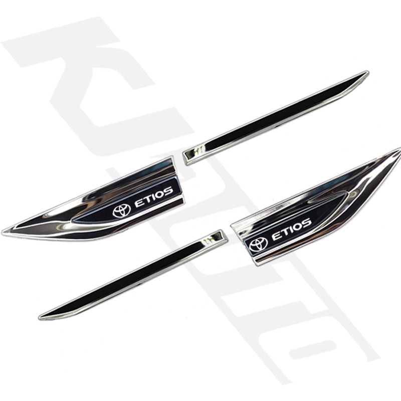 Toyota Etios Car Stainless Steel Car Door Fender 3D Metal Side Logo ...