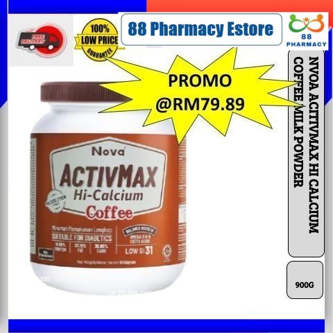 NOVA ACTIVMAX HI CALCIUM COFFEE MILK POWDER 900G | Lazada