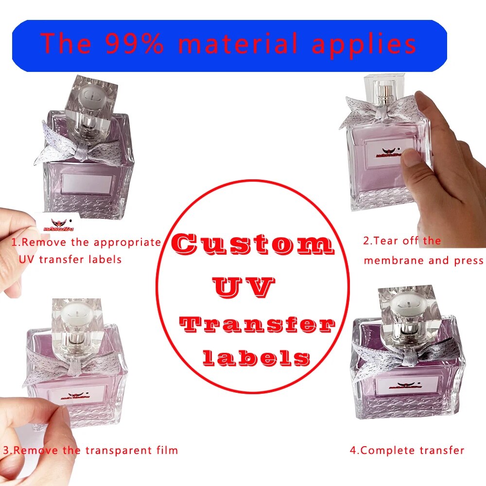 Custom Personalized UV Transfer Sticker DIY Your Own Design Logo Text ...