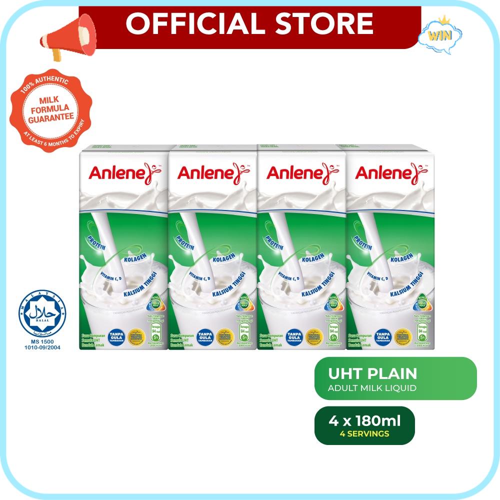 HOT SALE ANLENE High Calcium UHT Milk Plain (4 x 180ml) | Lazada