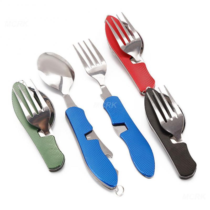 In 1 Detachable Camping Utensils Cutlery Set Stainless Steel Travel ...