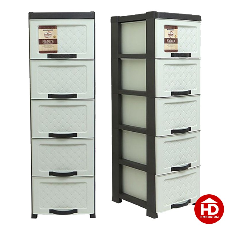 Orocan Natura Rattan Caha De Oro 5 Layer Slim Drawer | Lazada PH
