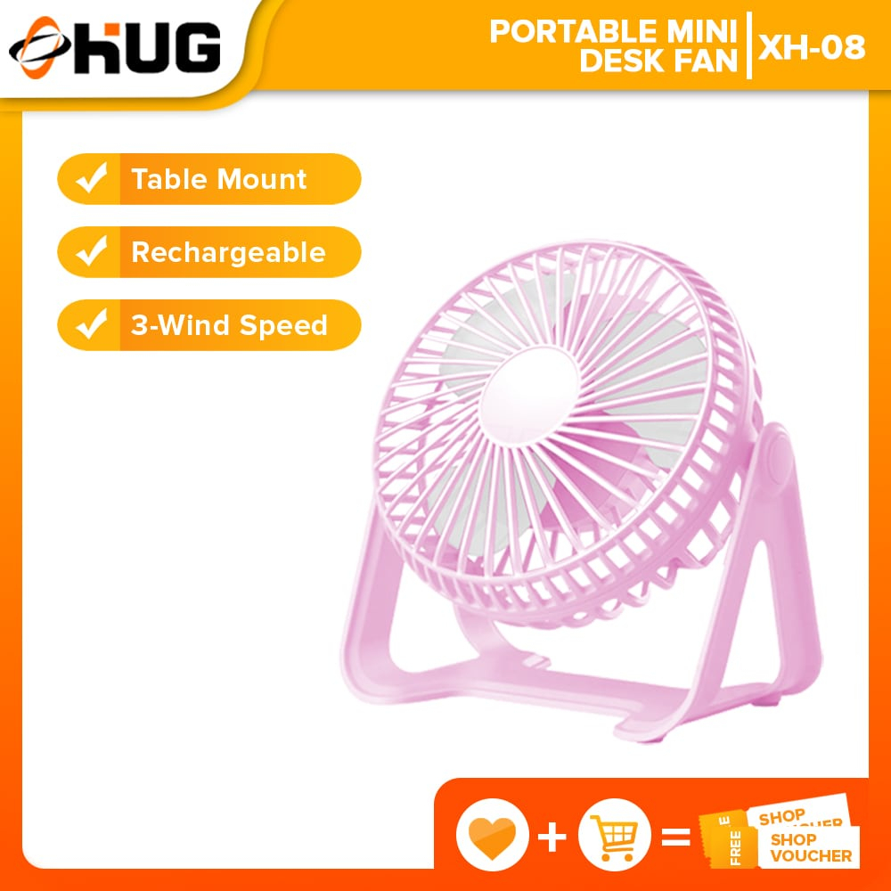 Portable Mini Thin Fan Blades Rechargeable Desk Fan Clip Mount Fan ...