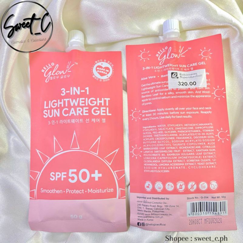 Hello Glow Sun Care SPF 50+ (Sunscreen) 50g by Ever Bilena Ever Bilena ...