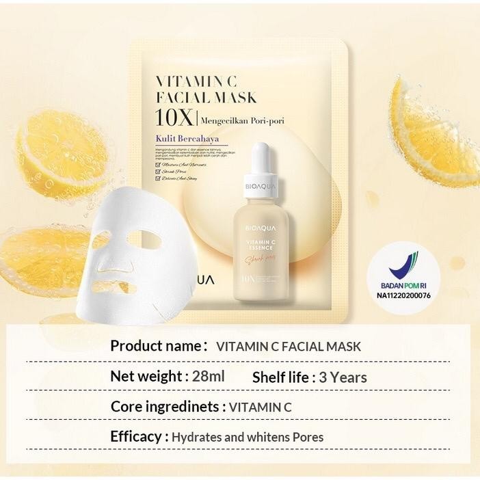 BIOAQUA Sheet Mask 10X The Effect Masker Wajah | Lazada Indonesia