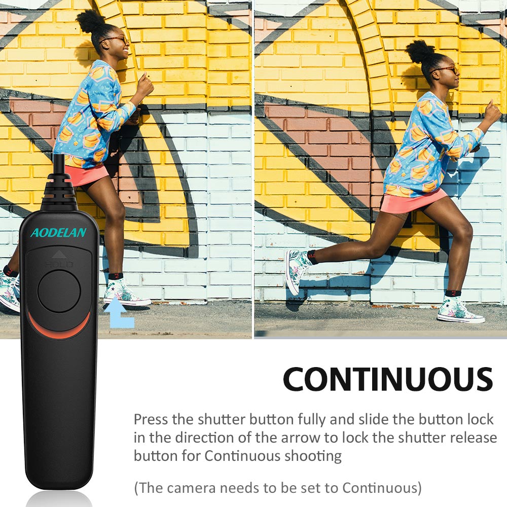 AODELAN Wired Shutter Release Remote Switch for autofocus, continuous ...