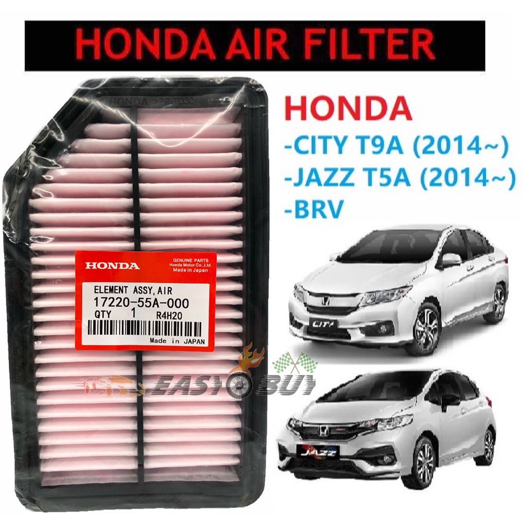 Engine Air Filter Honda City T9A / Jazz T5A / BR-V BRV (2014) 17220-55A ...