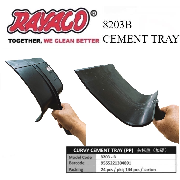 Rayaco Pvc cement Tray Curve, Tray cement, dulang simen / RAYACO 8203B ...