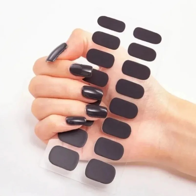 BeliefMelief Profesional 16Pcs UV Semi Cured Nail Stickers Full Cover ...
