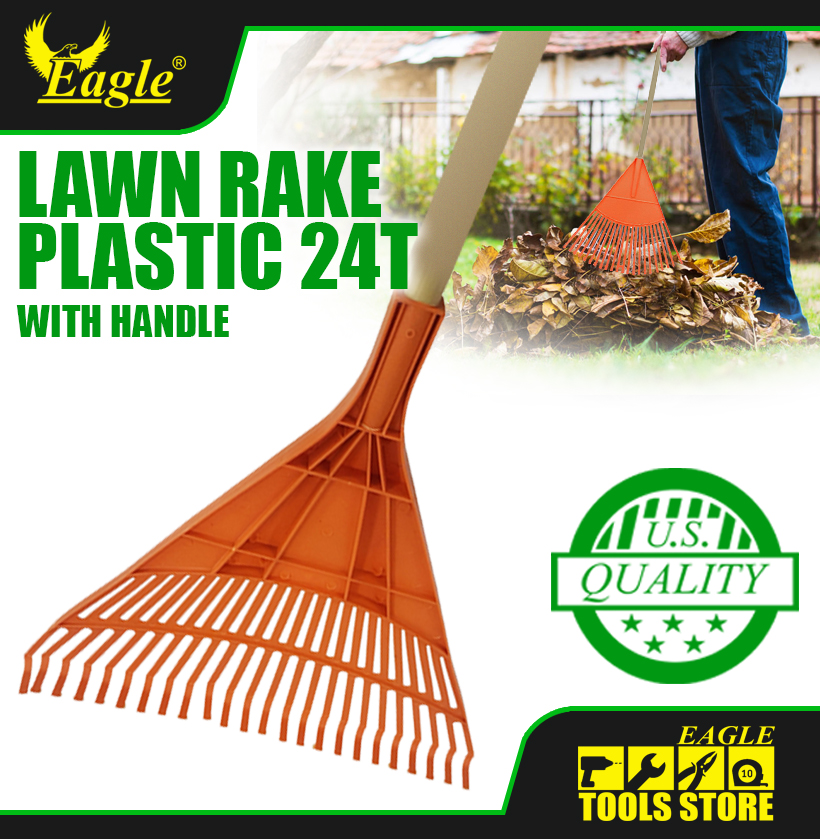 Lawn Rake Plastic 24T With Handle (Kalaykay) Eagle Professional Tools ...