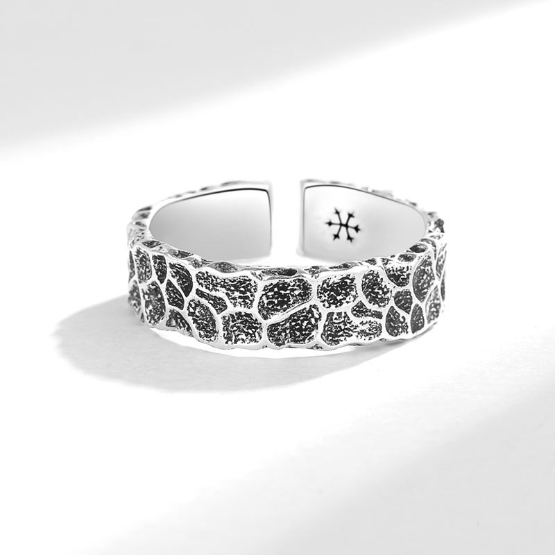 【Factory Arrival Hammer Pattern Ring Men's Trendy Instagram Adjustable ...