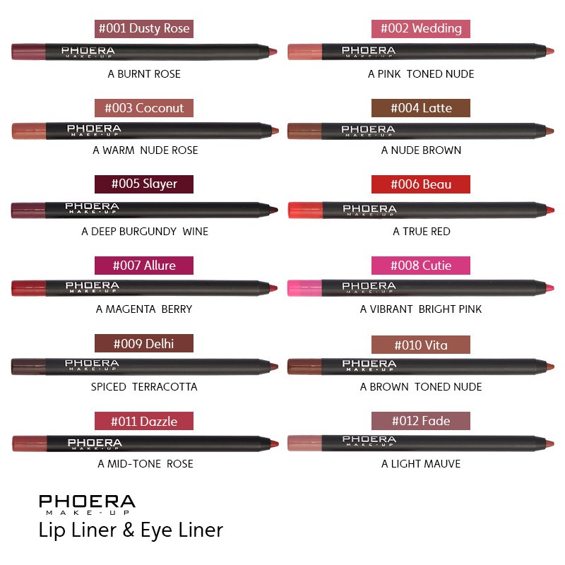 Waterproof Matte Smooth Lipliner Pencil Red Contour Tint Lipper ...
