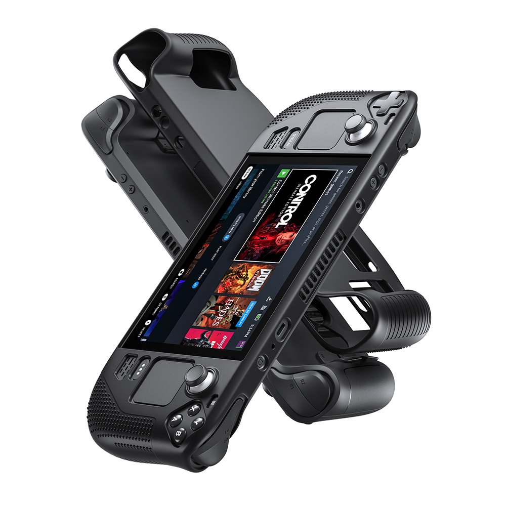 JSAUX Steam Deck Protective Case Ergonomic Soft Silicone TPU Valve ...