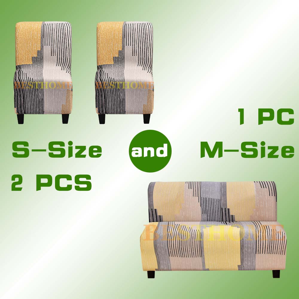 3 in 1 Set Armless Sofa Sover of 3 Pcs Clara Set Cover Stretchable ...