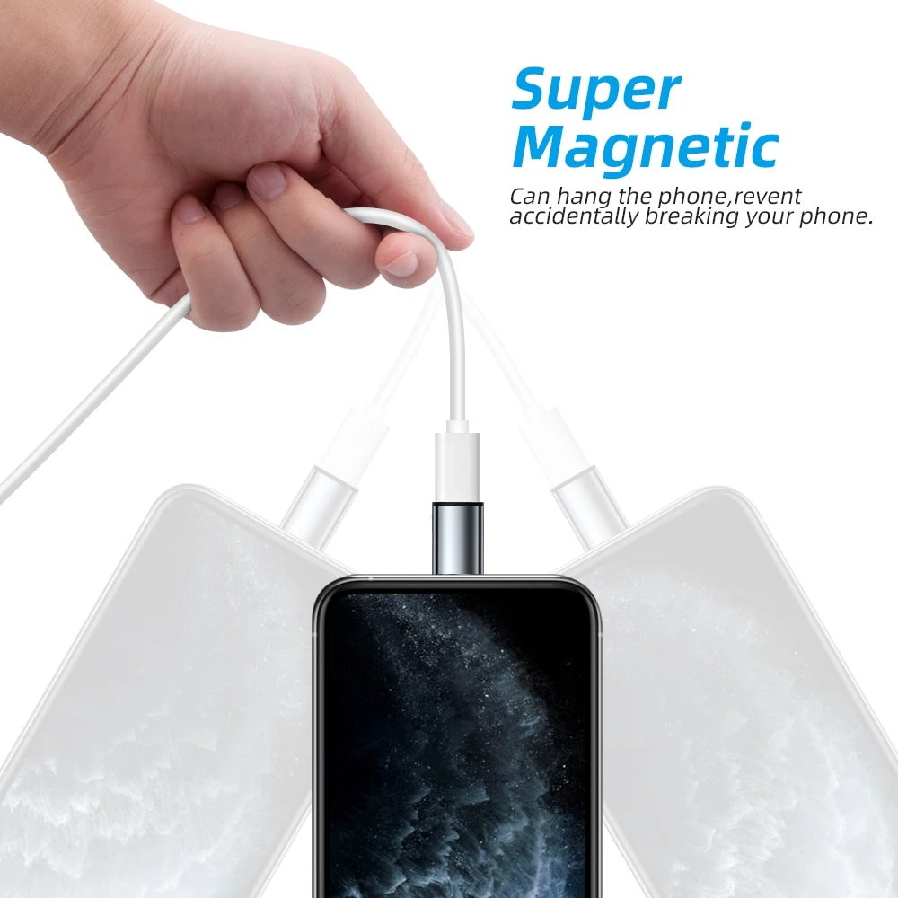 Type C Micro USB Convert Magnetic Adapter USB Cable Magnetic Charger ...