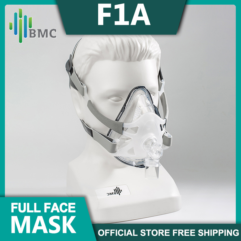 BMC F1A CPAP Full Face Mask APAP BiPAP Silicon Cushions COPD Snoring ...