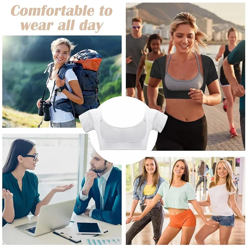 1pc T-shirt Sweat Pads Underarm Sweat Vest Armpit Perspiration Guards ...