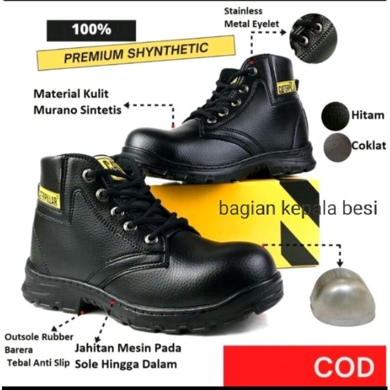 sepatu safety sepatu kerja sepatu proyek sepatu koki dilengkapi besi ...