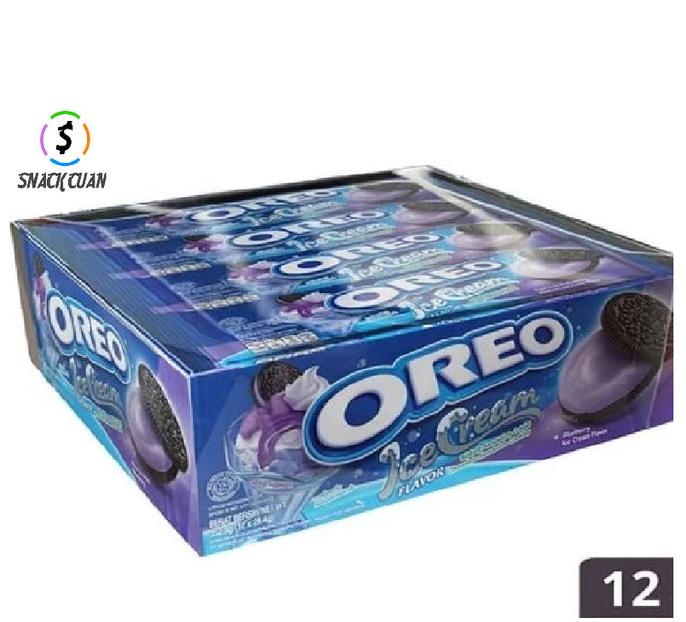 OREO BISKUIT 1 BOX ISI 12 PCS/biskuit kaleng/biskuit murah/biskuit ...