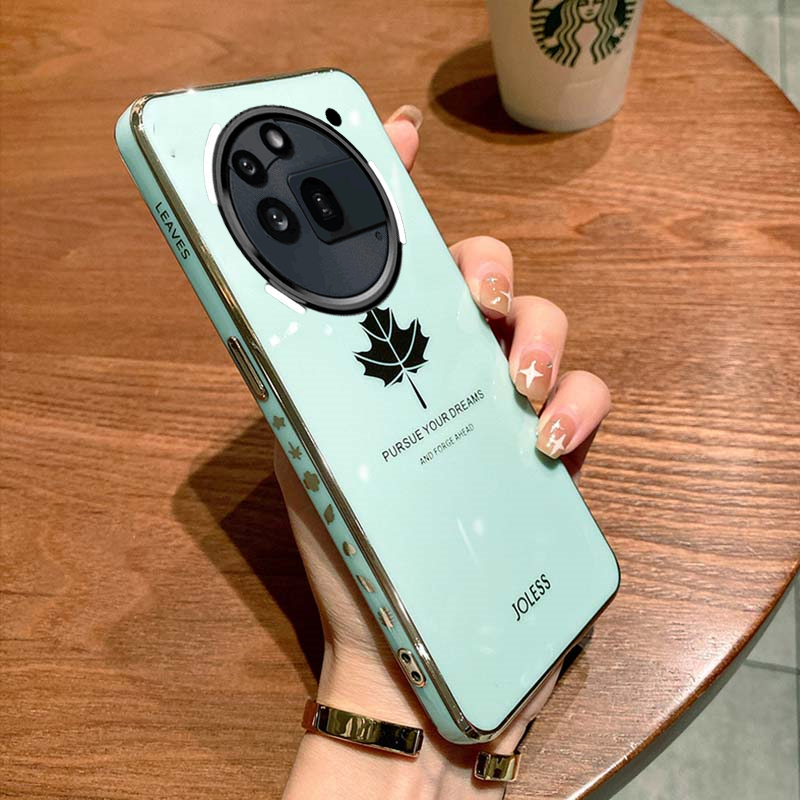 For Nothing Phone 3A Pro Case Shining Maple Leaf Design soft plating ...