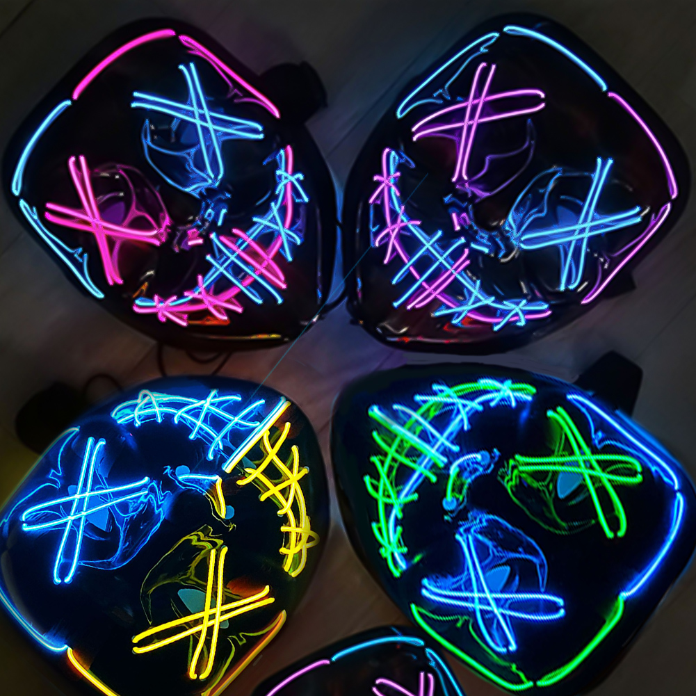 SF LED Halloween Glowing Mask Led Mask Party Masque Masquerade Masks ...